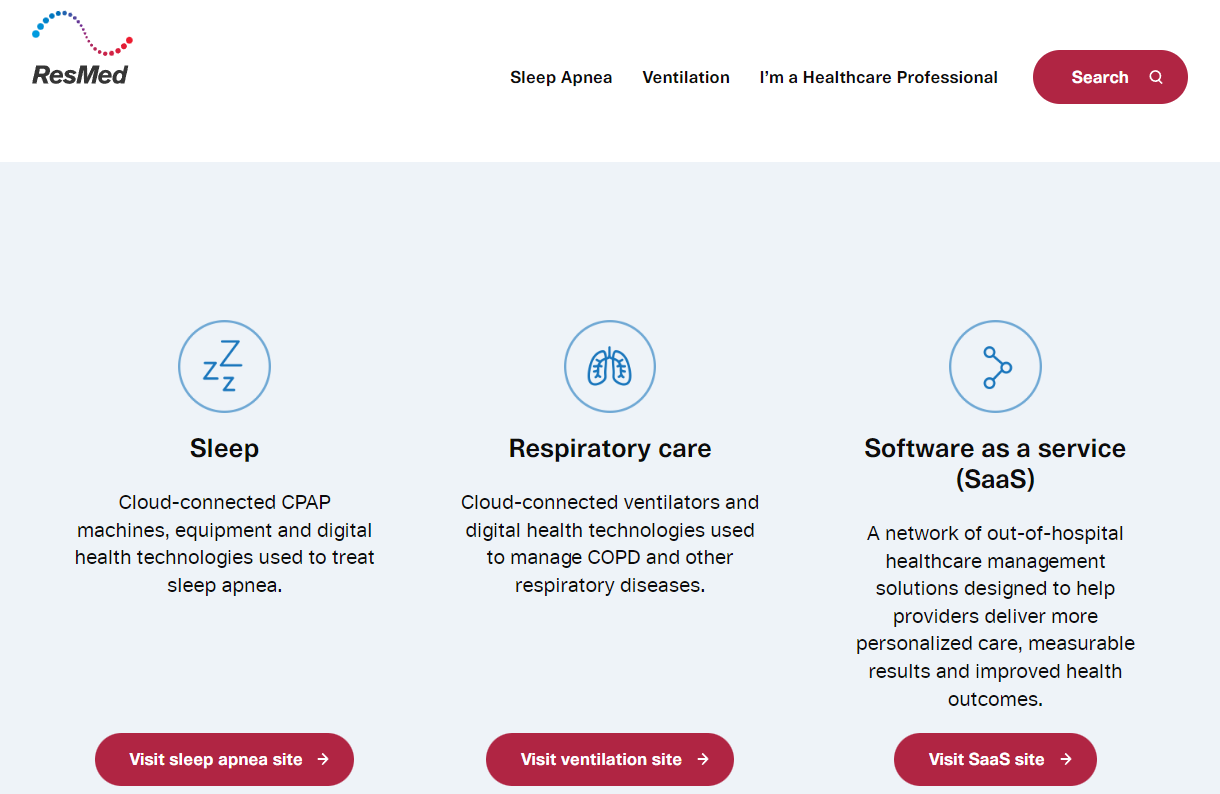 RMD 기업 분석, ResMed Inc., 10년 이상 성장해온 CPAP의 최강자 - 내분비내과의사의 투자와 건강